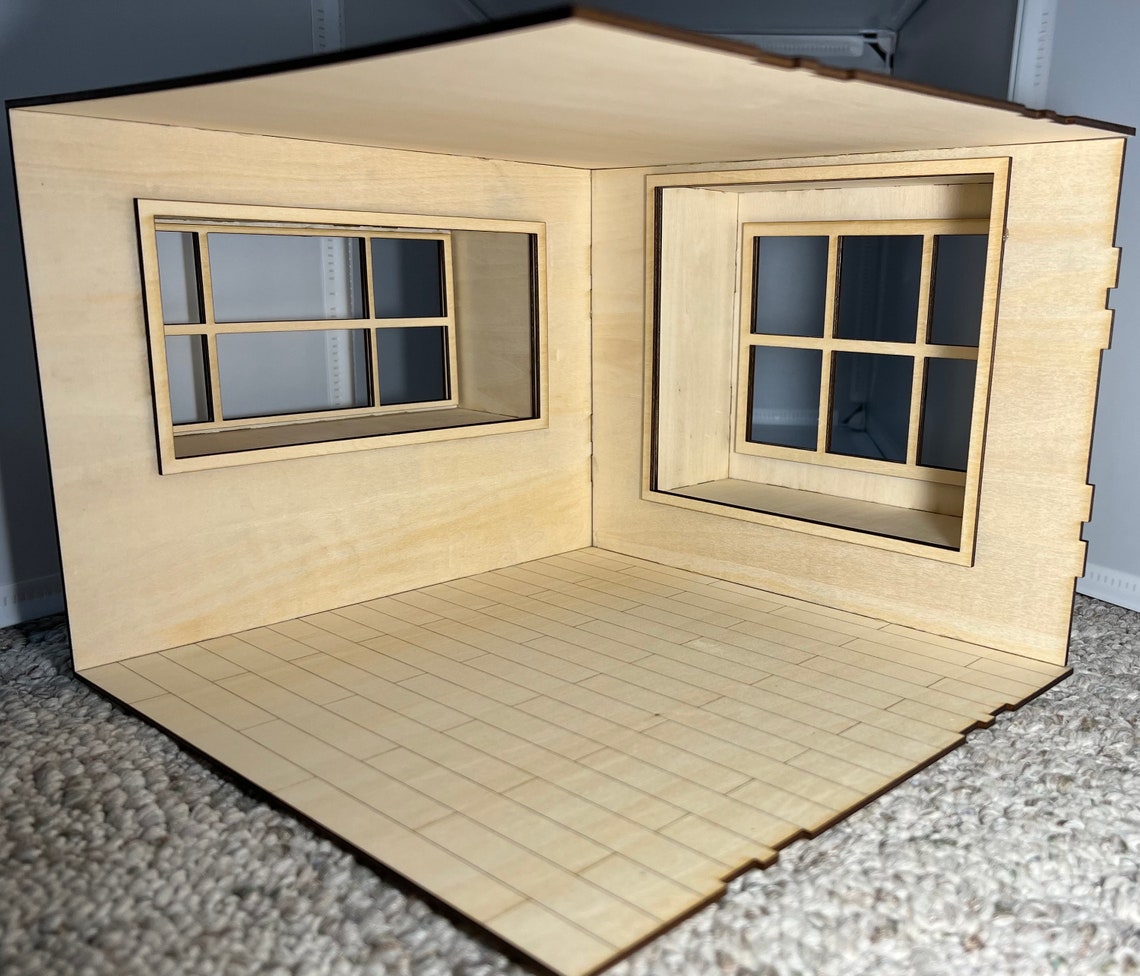 1:12 Dollhouse Roombox With Window Seat KIT - Etsy