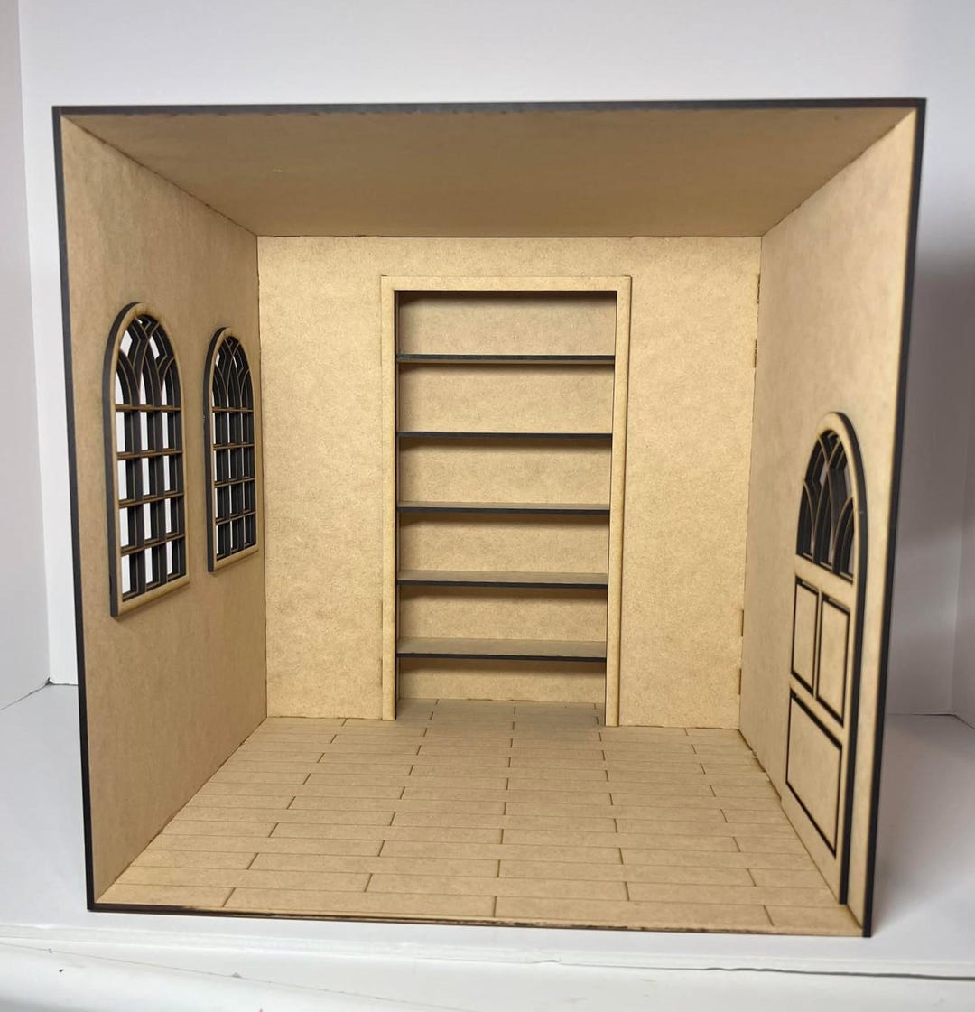 1:12 Bookshelf Nook Dollhouse Room Box KIT - Etsy
