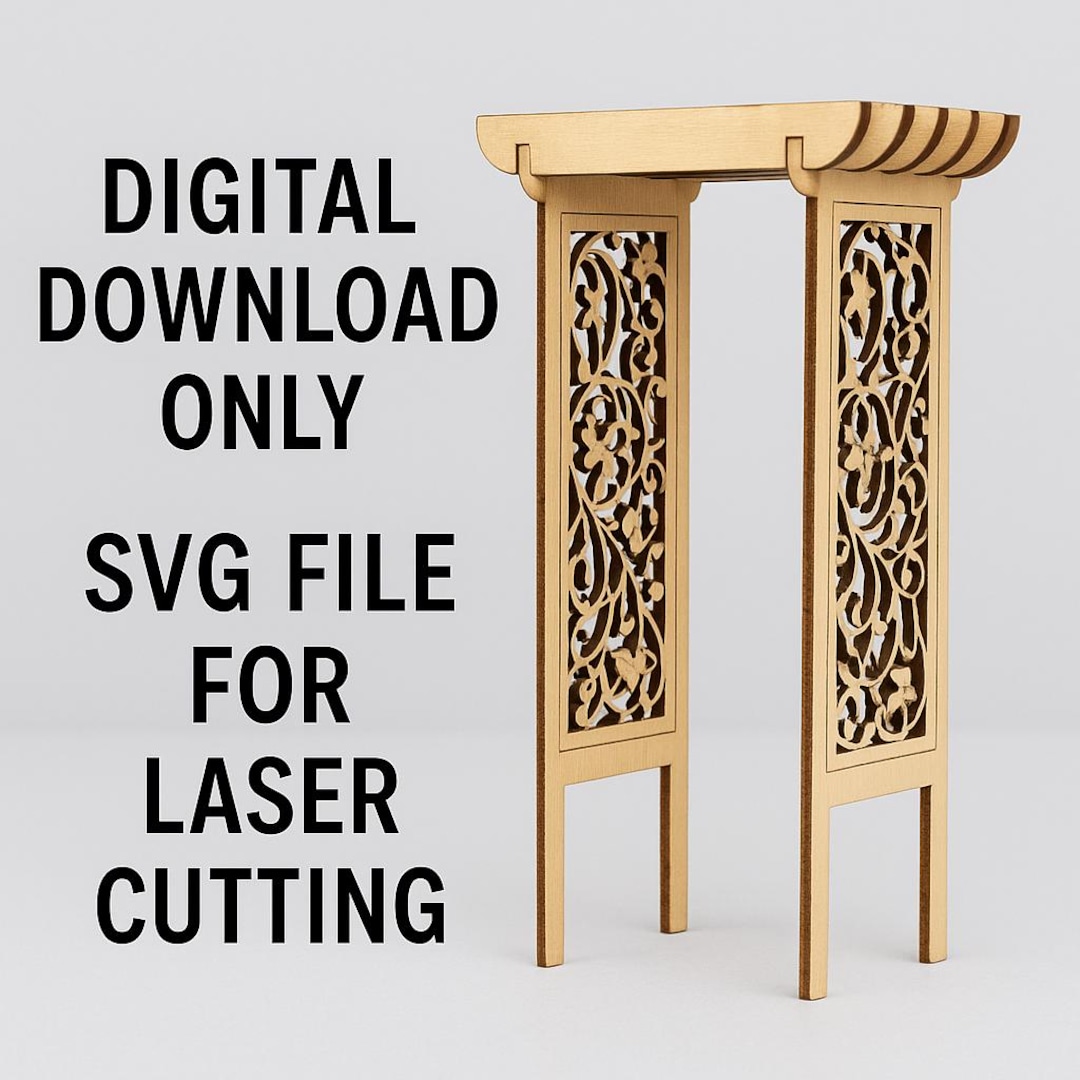 Dollhouse Trellis SVG | 1:12 Scale Arbor Laser Cut File (digital ...