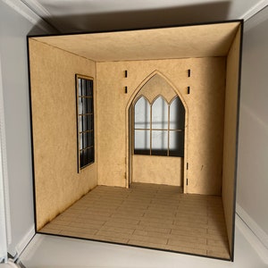1:12 Scale Dollhouse Room Box Kit – Laser Cut MDF DIY Church Witches ...