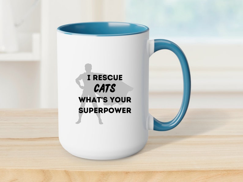 Rescue Cats Male Superhero Accent Coffee Mug (11, 15oz) - Etsy