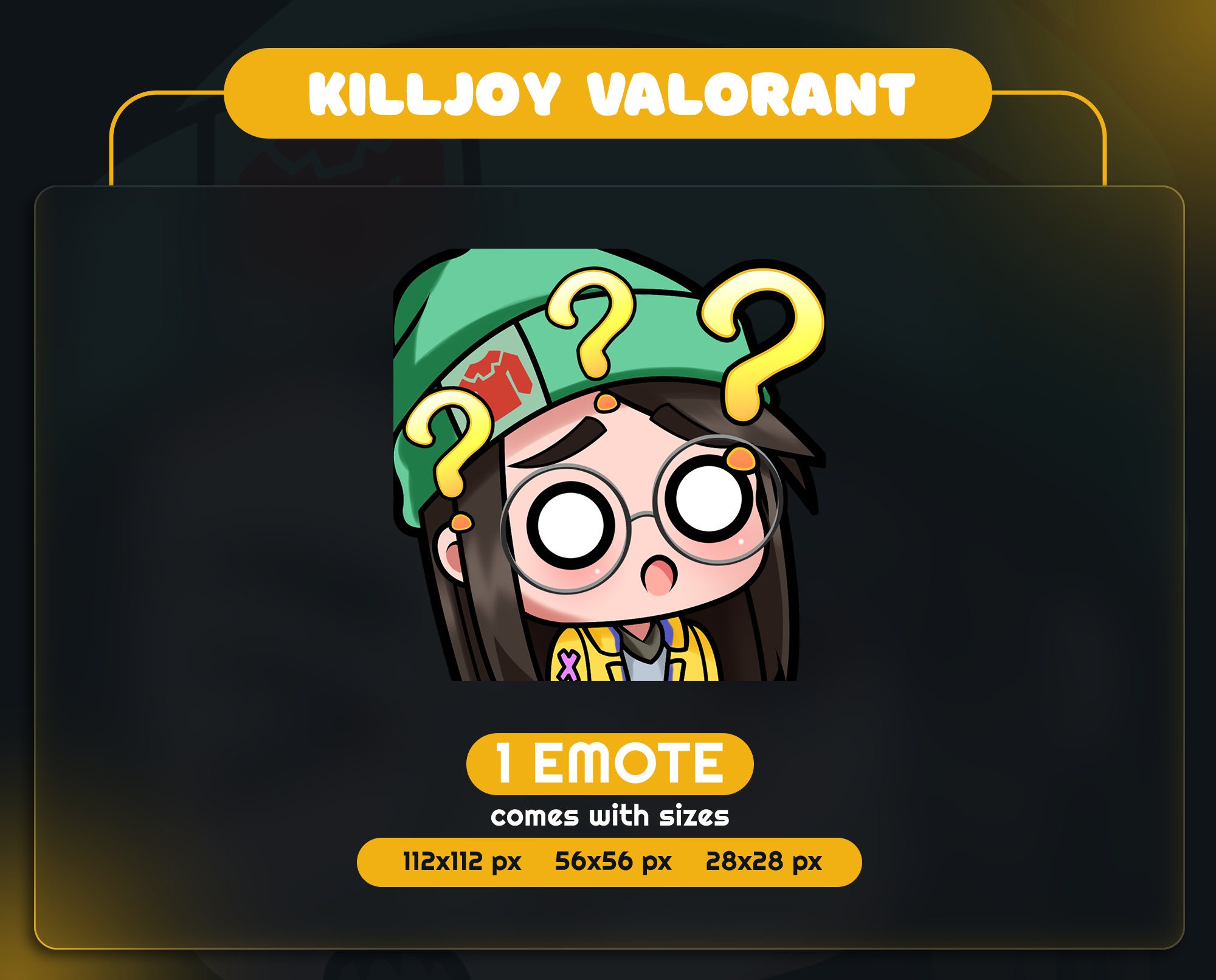 HUH Killjoy Valorant Emote Vtuber Valorant Emotetactics Cute Lovely ...