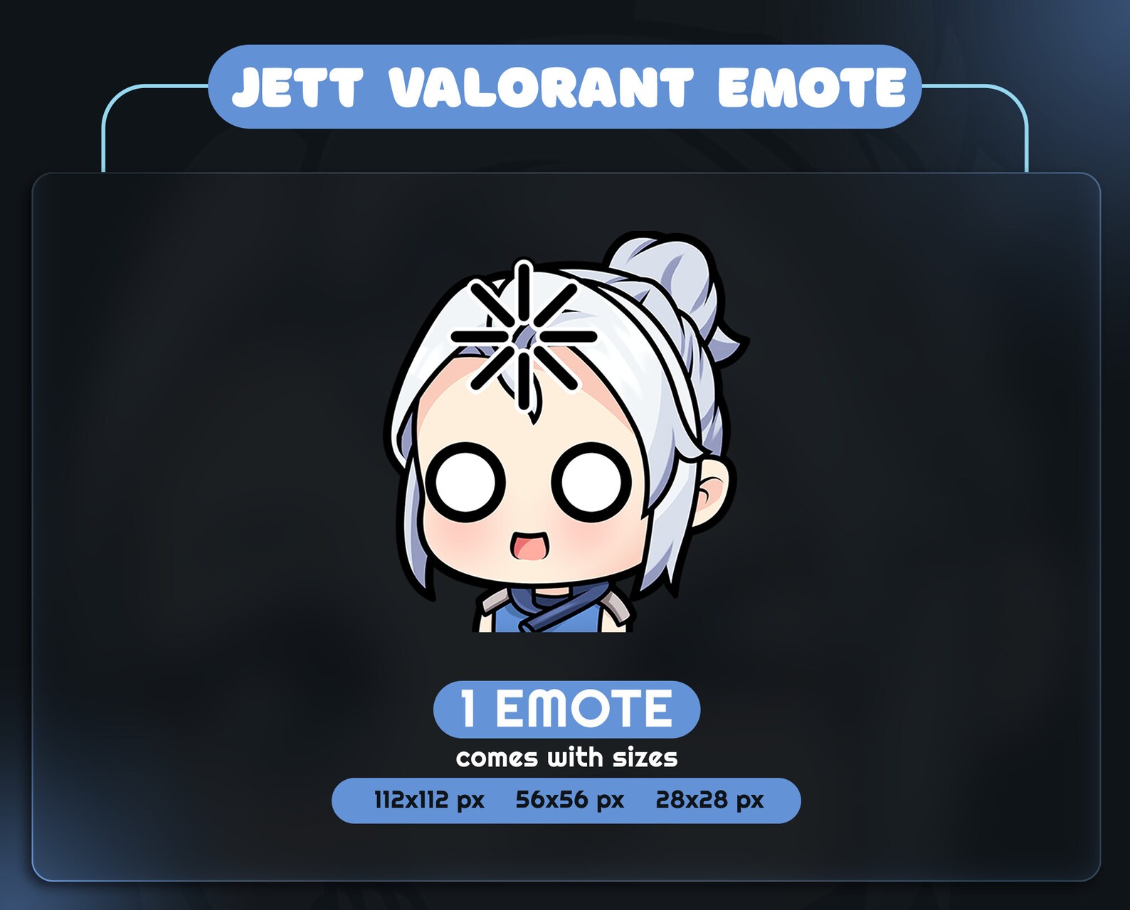 LOADING Jett Valorant Emote,vtuber,valorant,emotetactics,cute,valorant ...