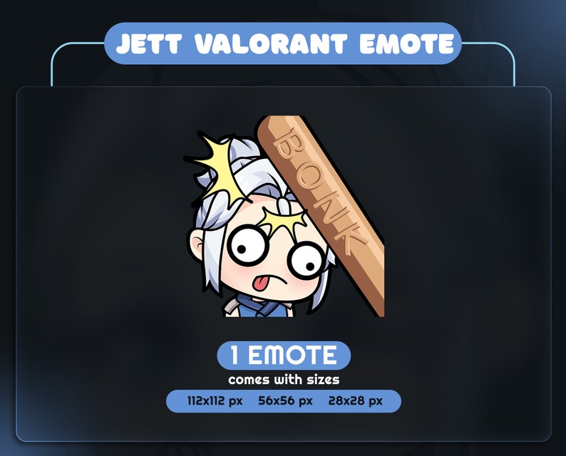 WINK Jett Valorant Emote, Vtuber, Valorant Character, EmoteTactics ...