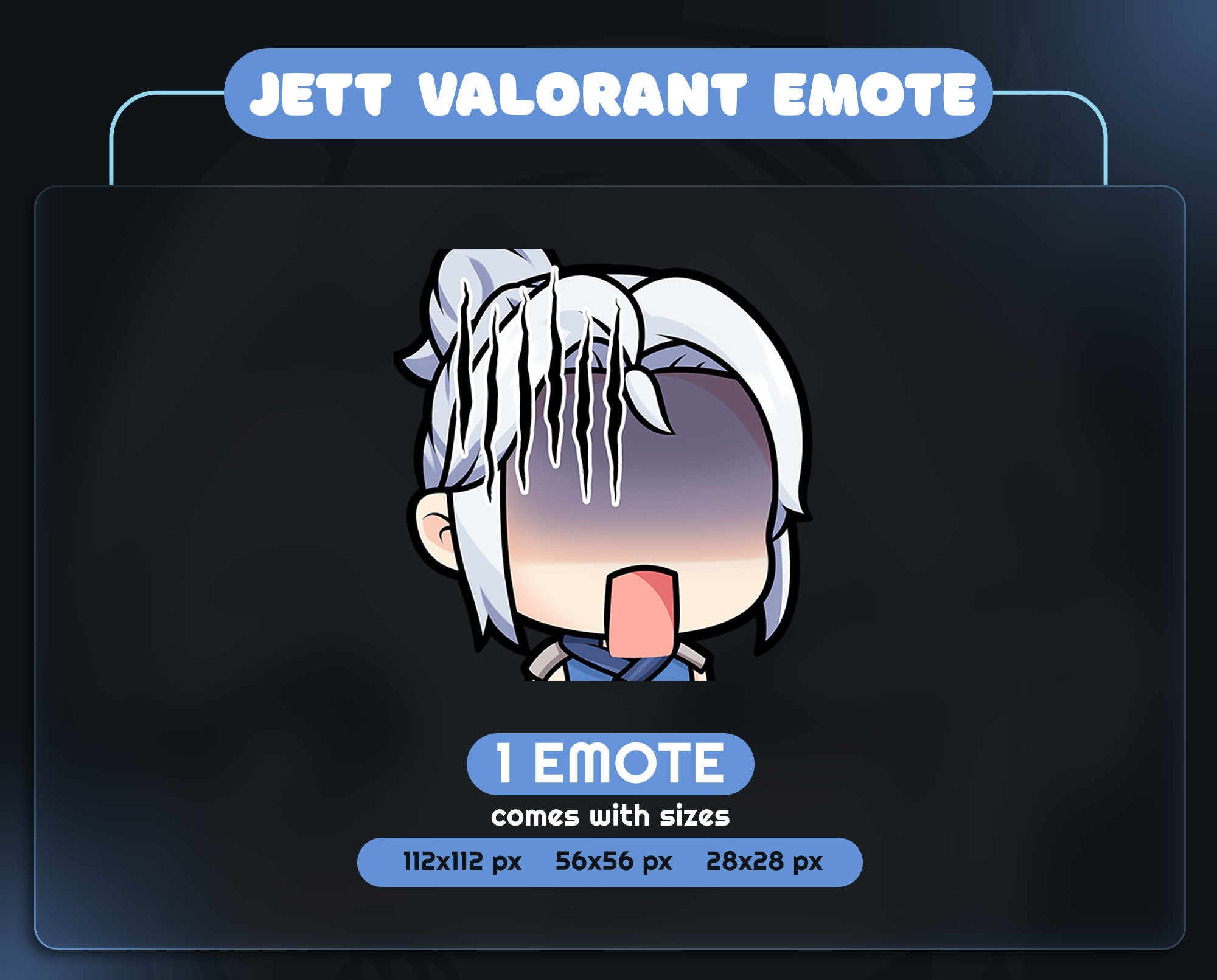 SHOCKED Jett Valorant Emote,vtuber,valorant,emotetactics,cute,lovely ...