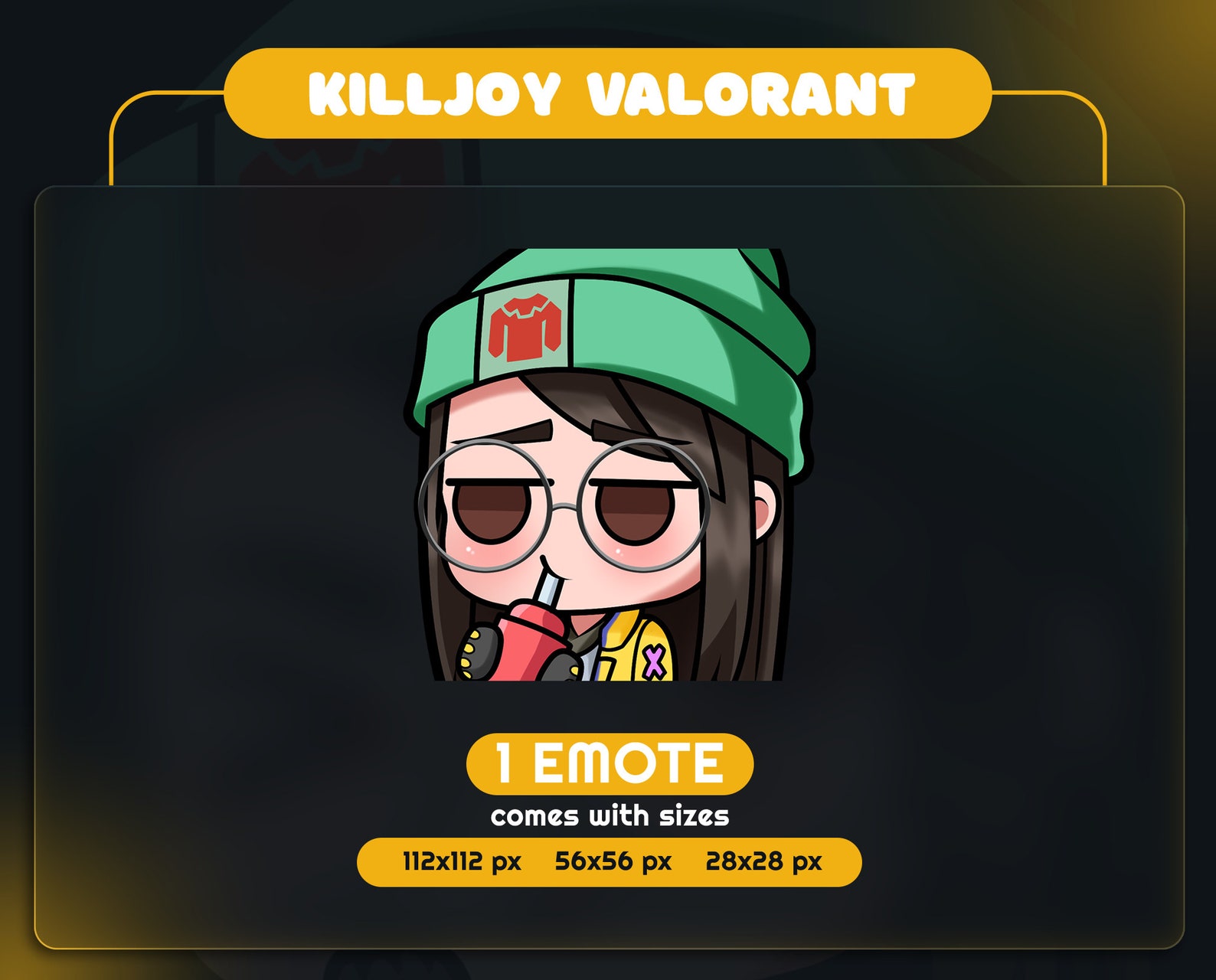 DRINKING Killjoy Valorant Emote | Vtuber | Valorant | Emotetactics ...