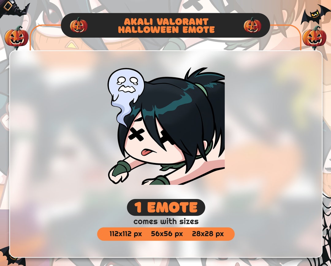 Akali Valorant Halloween Emote: Spooky Twitch/discord Streamer (digital ...