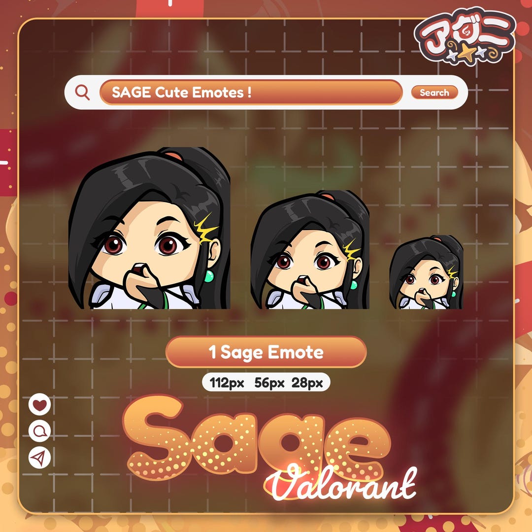 SAGE SHOCKED Valorant Emote | Sticker | Badge | Gamer | Vtuber | Emote ...
