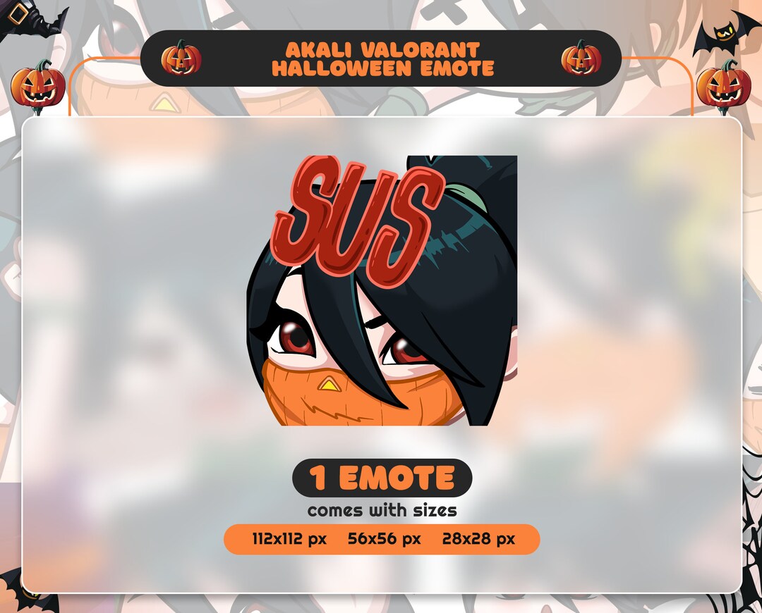 SUS V002 Akali Valorant Emotevtuberspookyvaloranthalloween ...