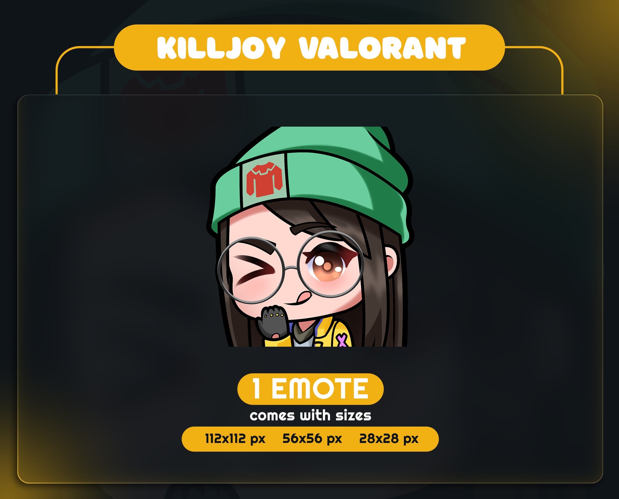 SMIRK Killjoy Valorant Emote Vtuber Valorant Emotetactics Cute Lovely ...