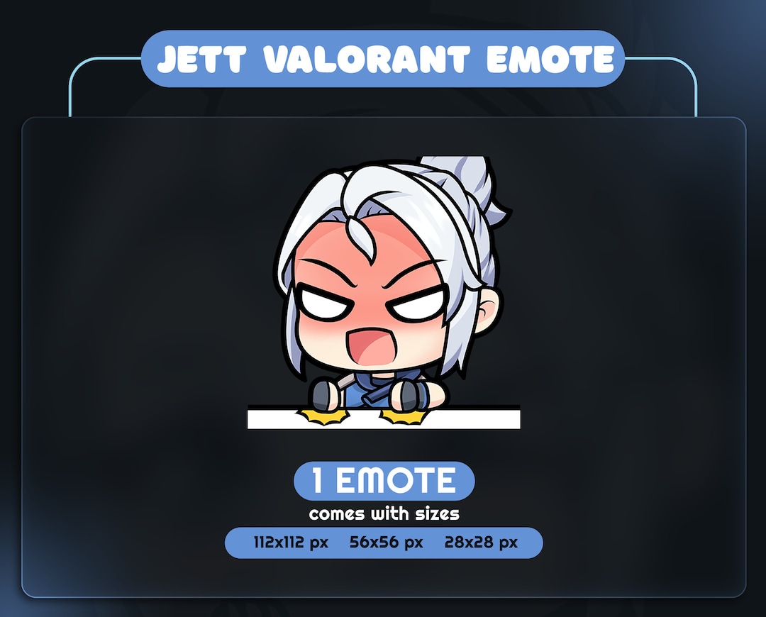 ANGRY Jett Valorant Emote,vtuber,valorant,emotetactics,cute,lovely,girl ...