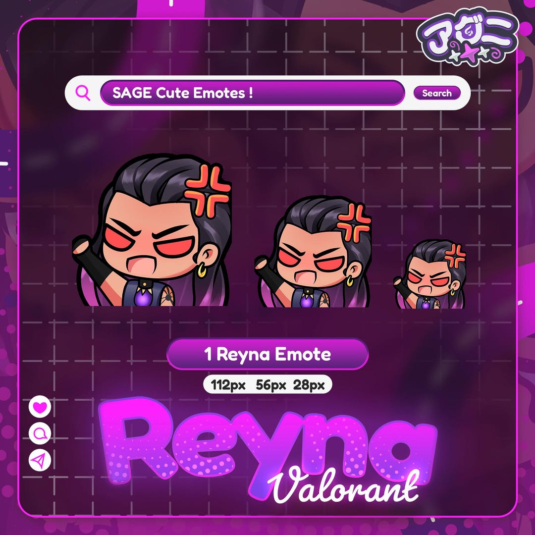 Angry Reyna Valorant Emote: Twitch/discord Gamer Badge (digital ...