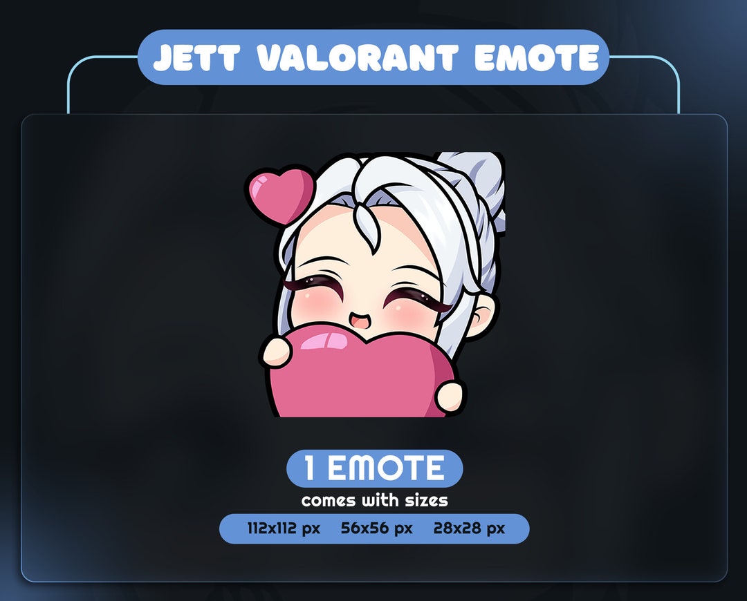 Love Jett Valorant Emote, Vtuber, Valorant, EmoteTactics, Cute, Lovely ...