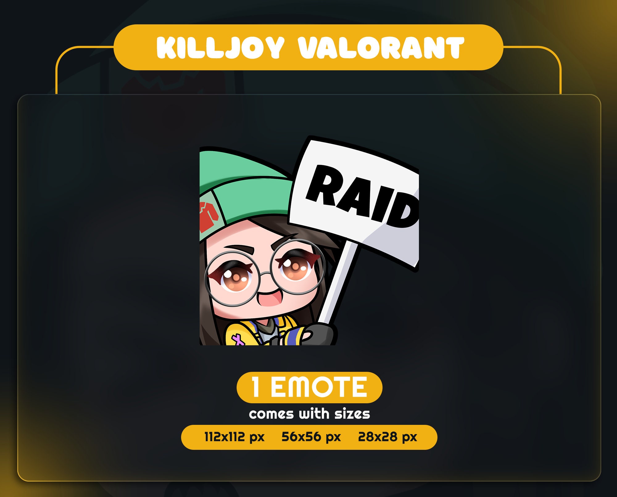 RAID Killjoy Valorant Emote | Vtuber | Valorant | Emotetactics | Cute ...