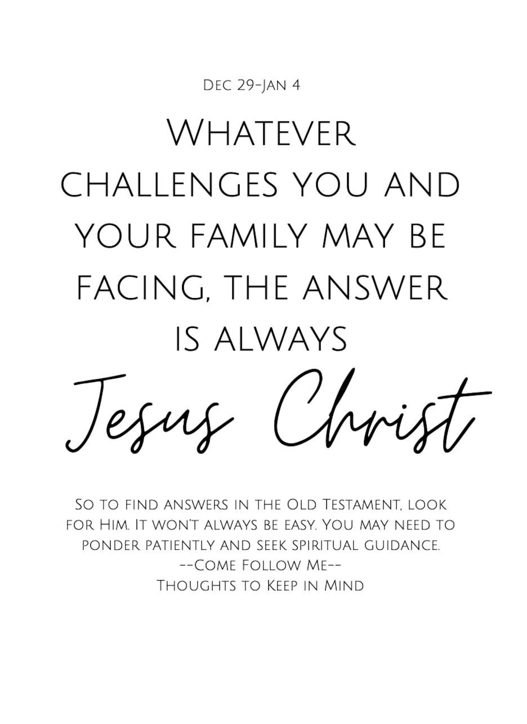 2026 *digital* Come Follow Me Cards (old Testament) - Etsy