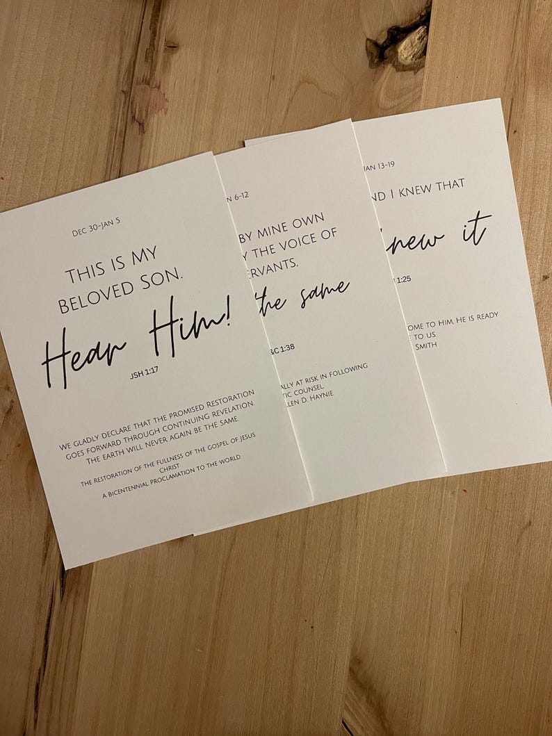 2025 *physical* Come Follow Me Cards - Etsy