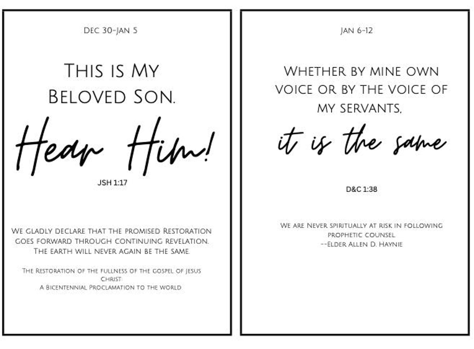2025 *digital* Come Follow Me Cards (doctrine & Covenants) - Etsy