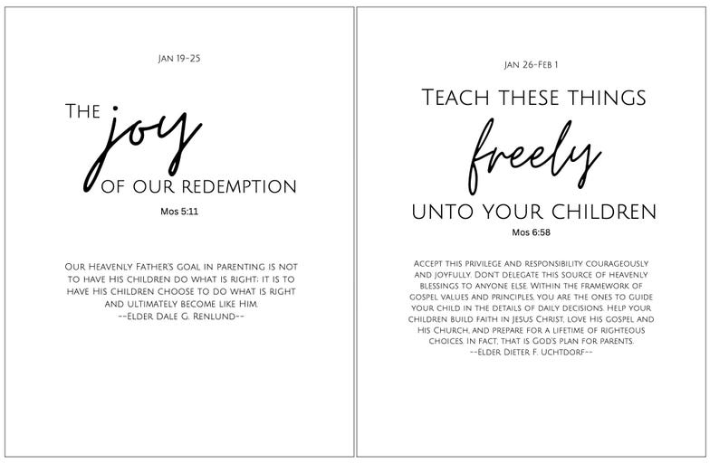 2026 *digital* Come Follow Me Cards (old Testament) - Etsy