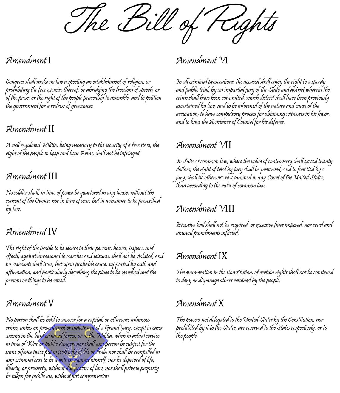 Bill of Rights - Etsy