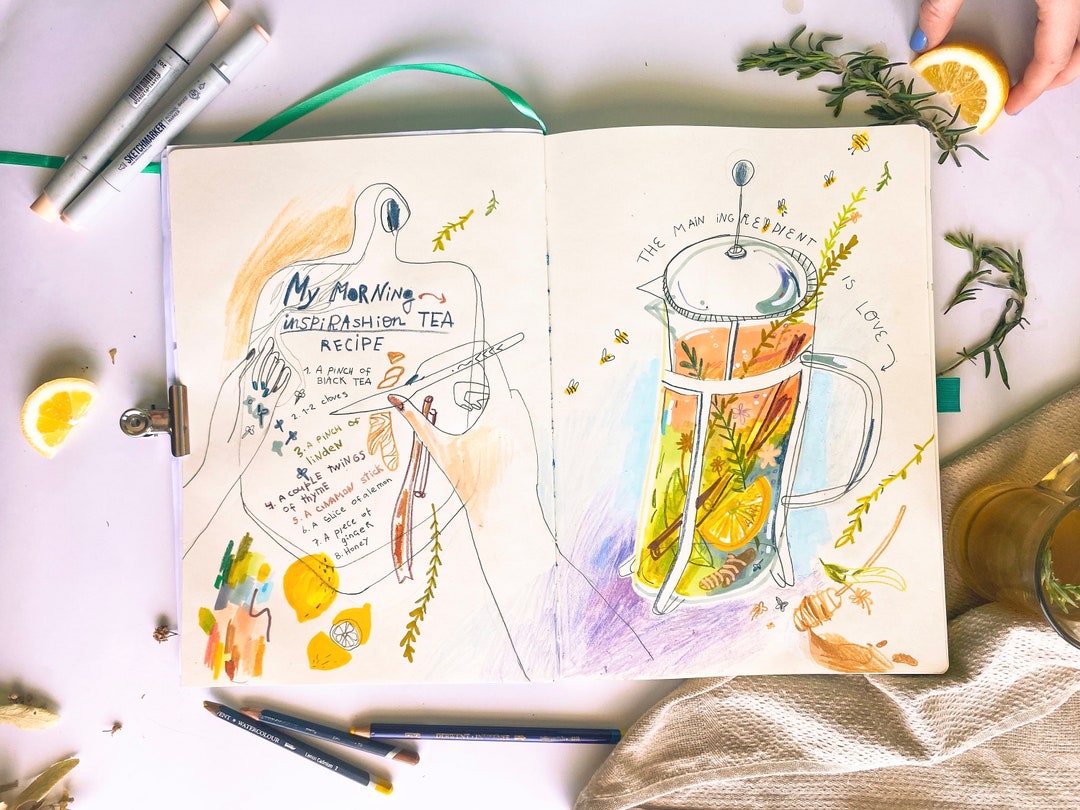 Mixed-media Recipe Illustration Digital Food Illustration Poster ...