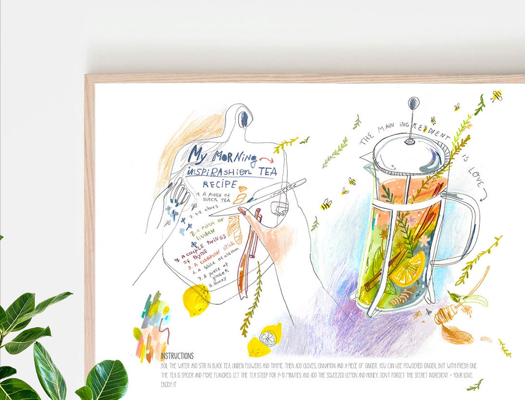 Mixed-media Recipe Illustration | Digital Food Illustration Poster ...