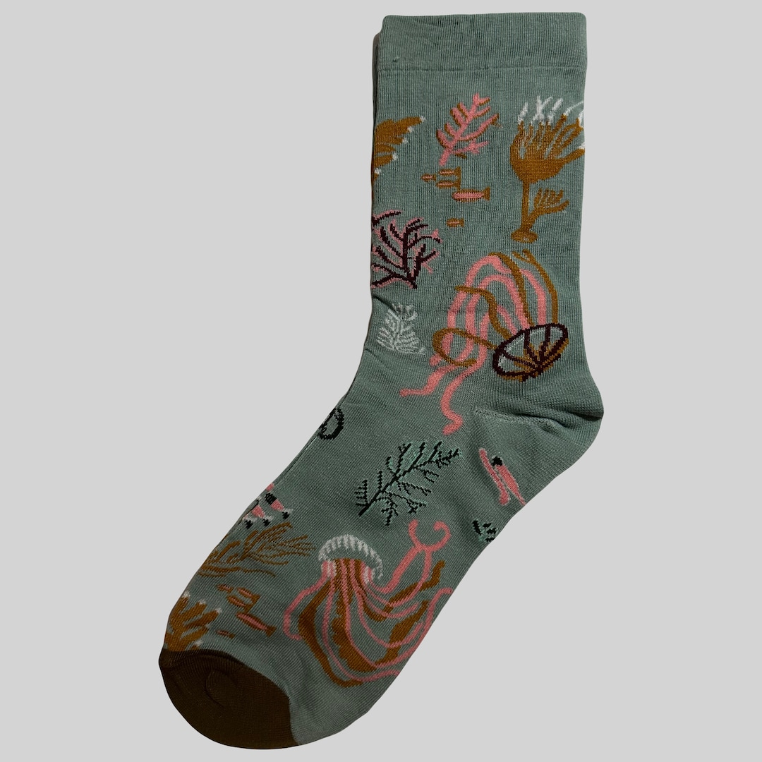 CORAL Printed Socks, Novelty, Stocking Filler, Funny Socks, Present ...