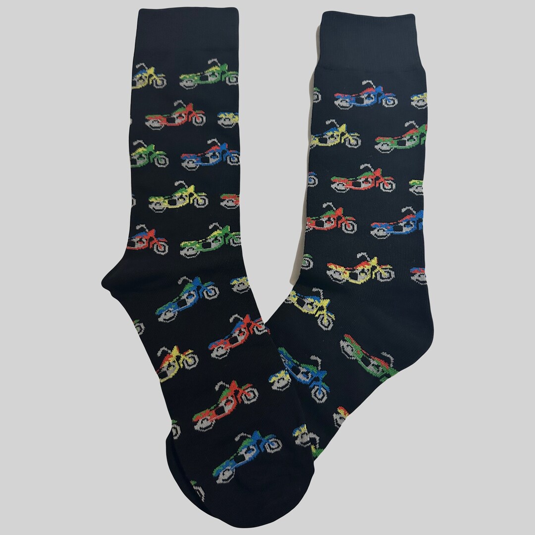 MOTORBIKE Printed Socks, Novelty, Stocking Filler, Funny Socks, Present ...