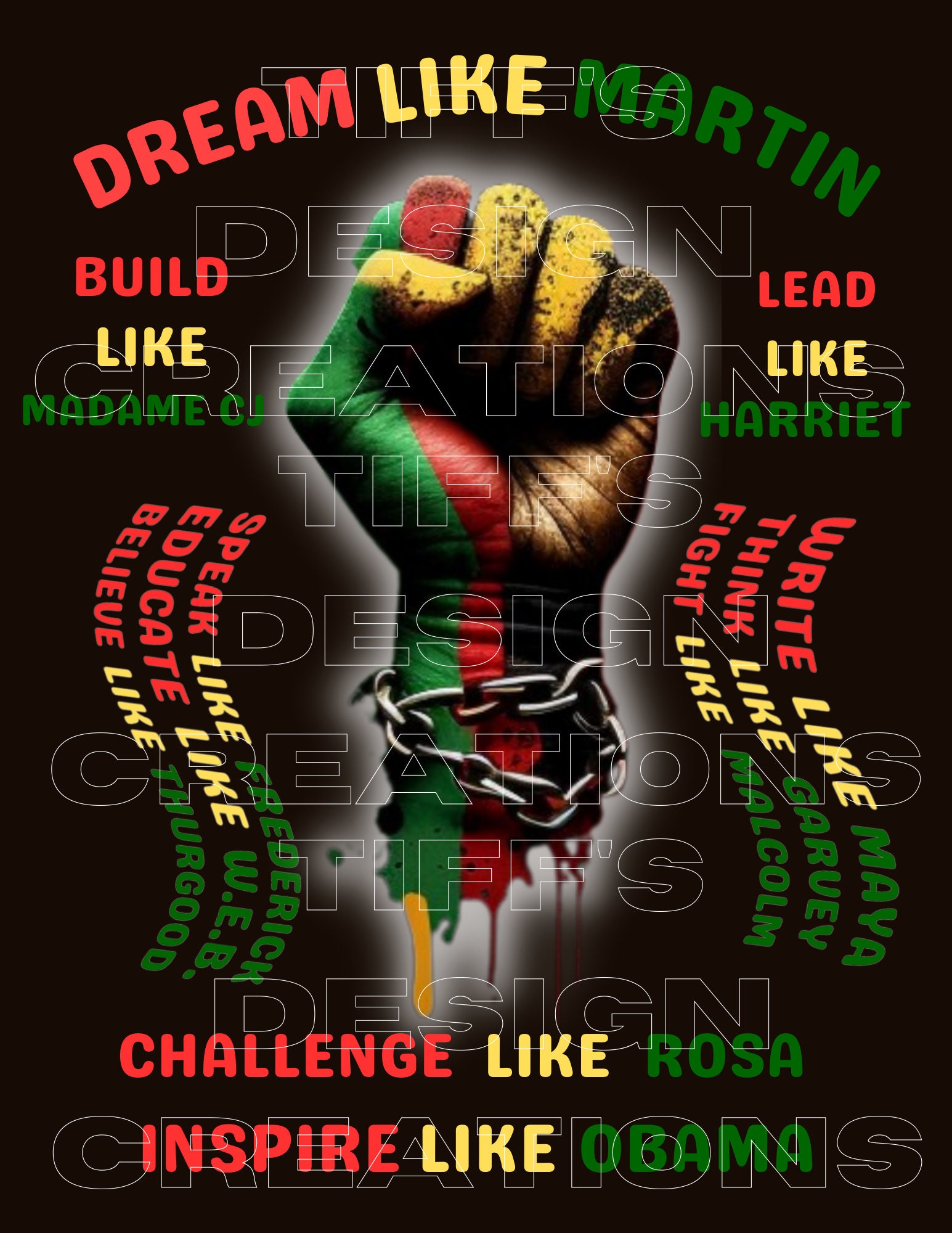 Black History Power Fist Black Background Shadow Red Black Yellow Green ...