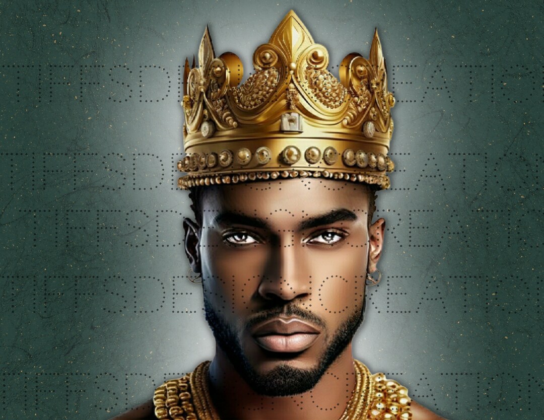 Handsome Black King Forest Green Melanin Digital Download Brown Skin ...