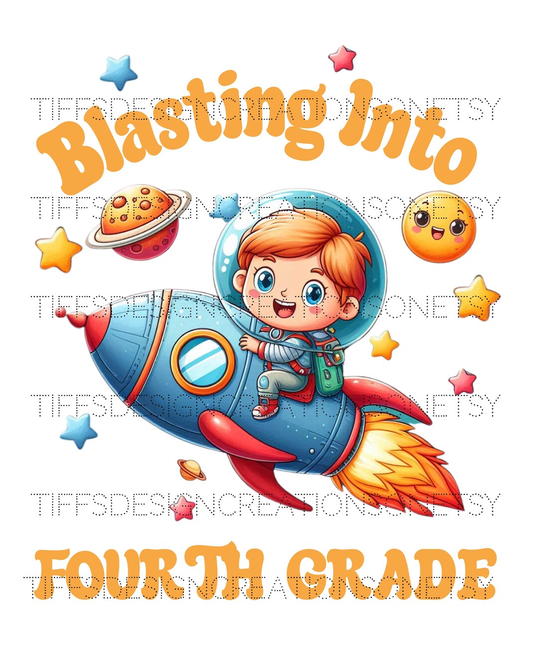Blasting Into Fourth Grade First Day of School Kids Png Cute Space ...