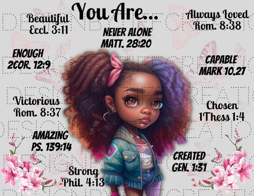 Young Black Girl Magic Pretty Child Digital Art Grey Wallpaper You Are ...