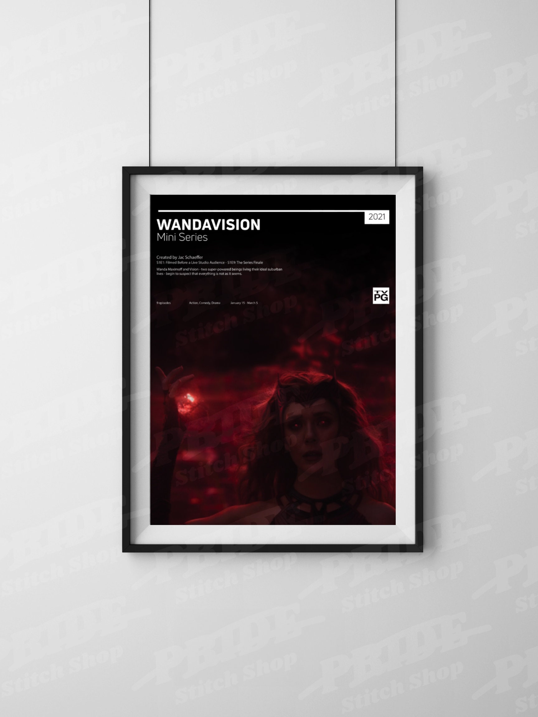 Wandvision Minimalist TV Show Poster Marvel TV Series - Etsy