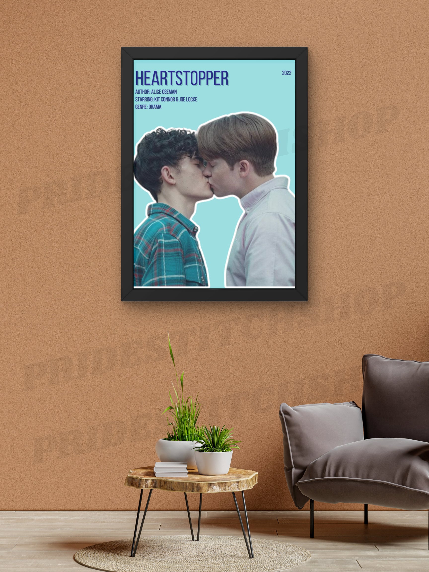 Heartstopper Kiss Scene Poster Heartstopper Alice Oseman Nick Nelson ...