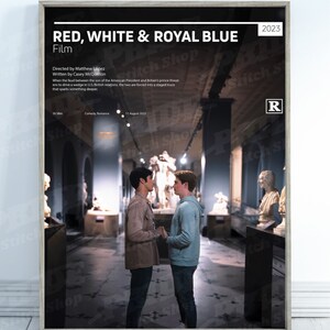 Red, White & Royal Blue Minimalist Movie Poster Modern Digital Download ...