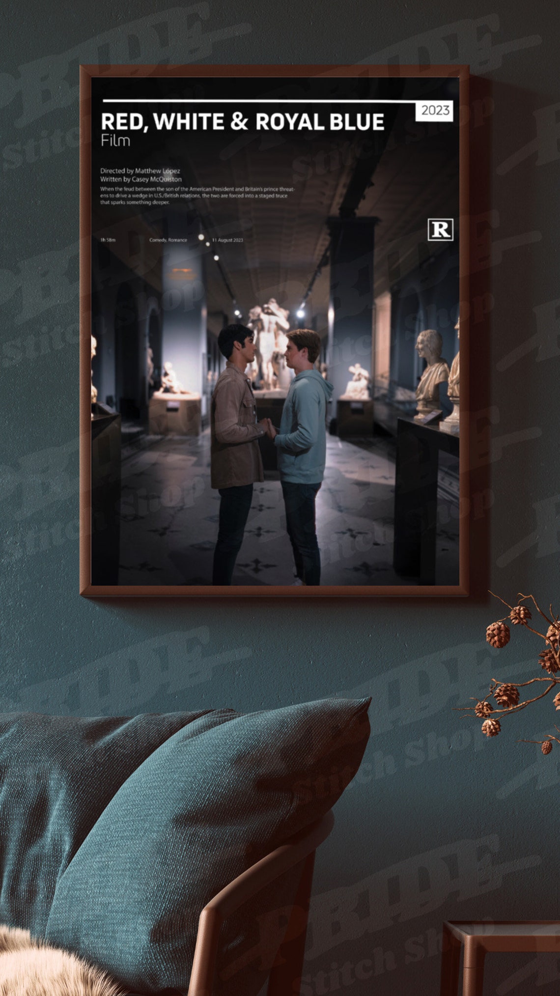 Red, White & Royal Blue Minimalist Movie Poster Modern Digital Download ...