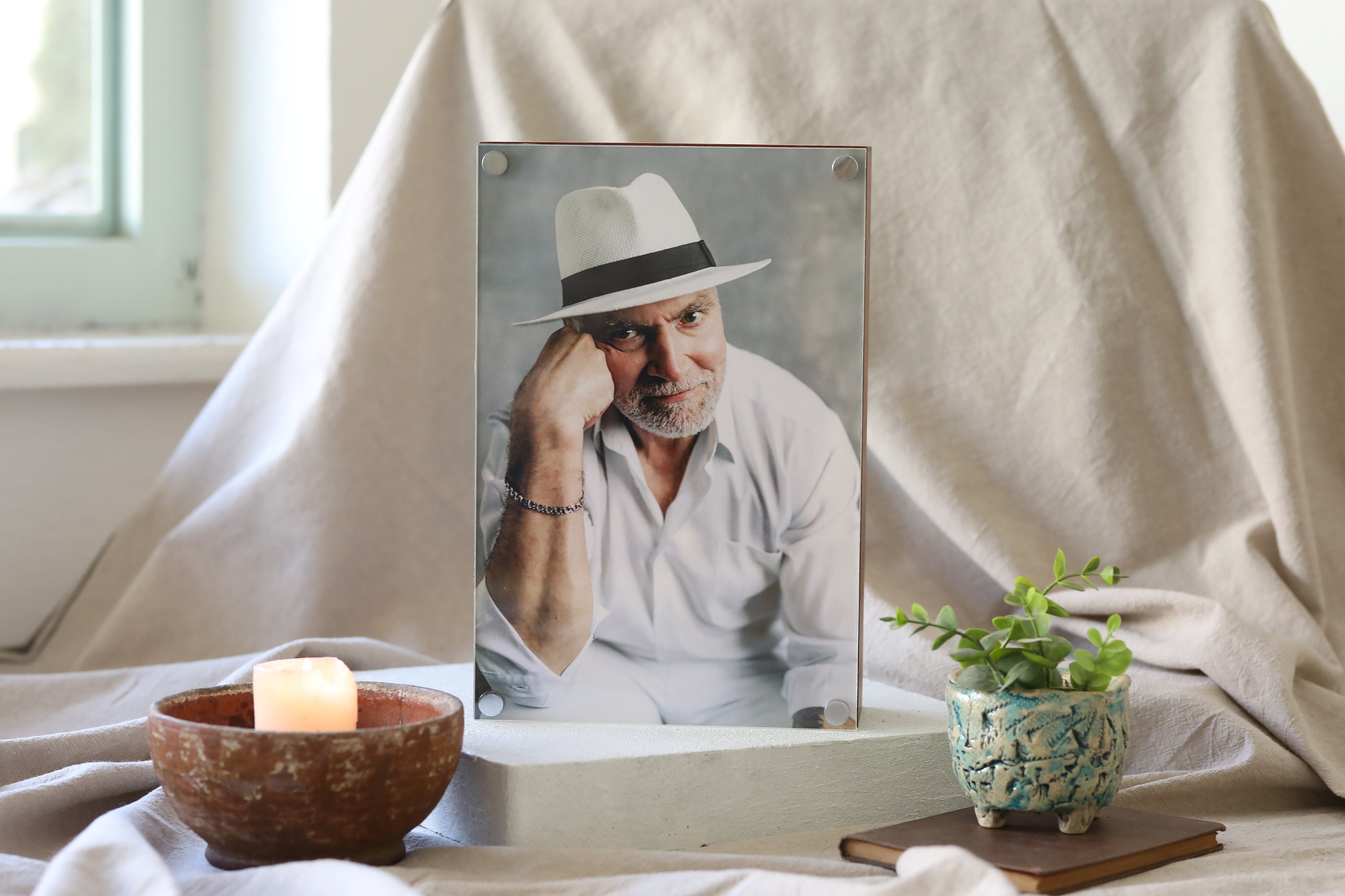 Personalized Modern Urn With Photo Wooden Portrait Urn for - Etsy