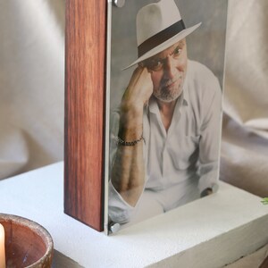Personalized Modern Urn With Photo, Wooden Portrait Urn for Cremation ...