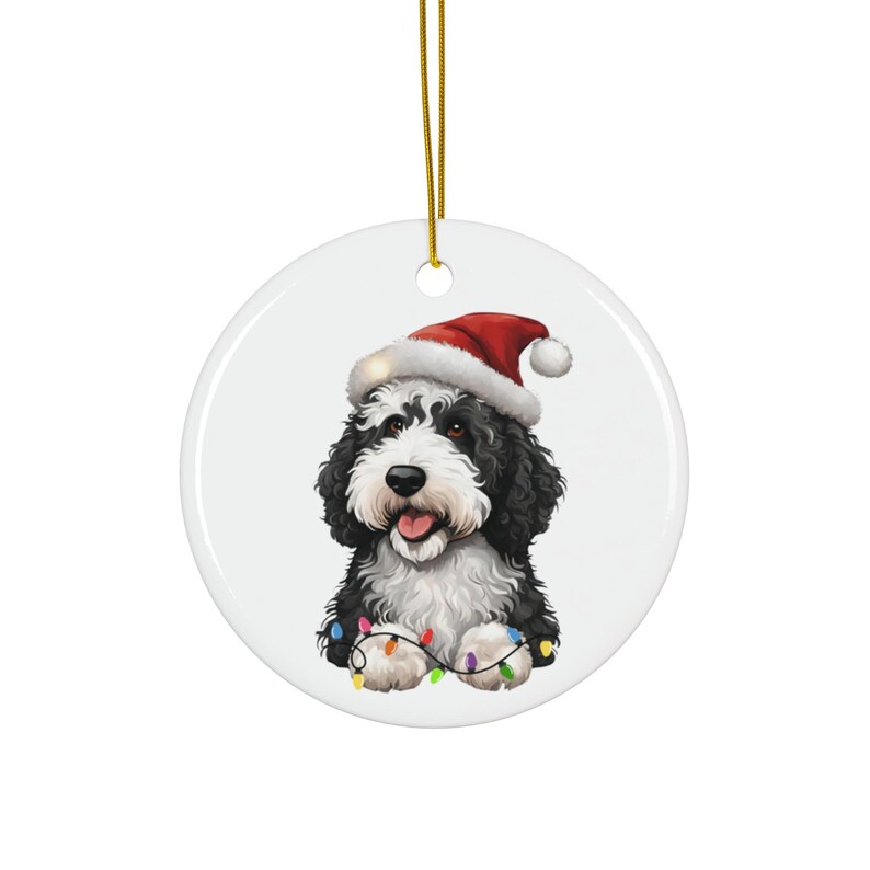 Sheepdoodle Ornament, Ceramic Ornament, Sheepadoodle, Sheedadoodle ...