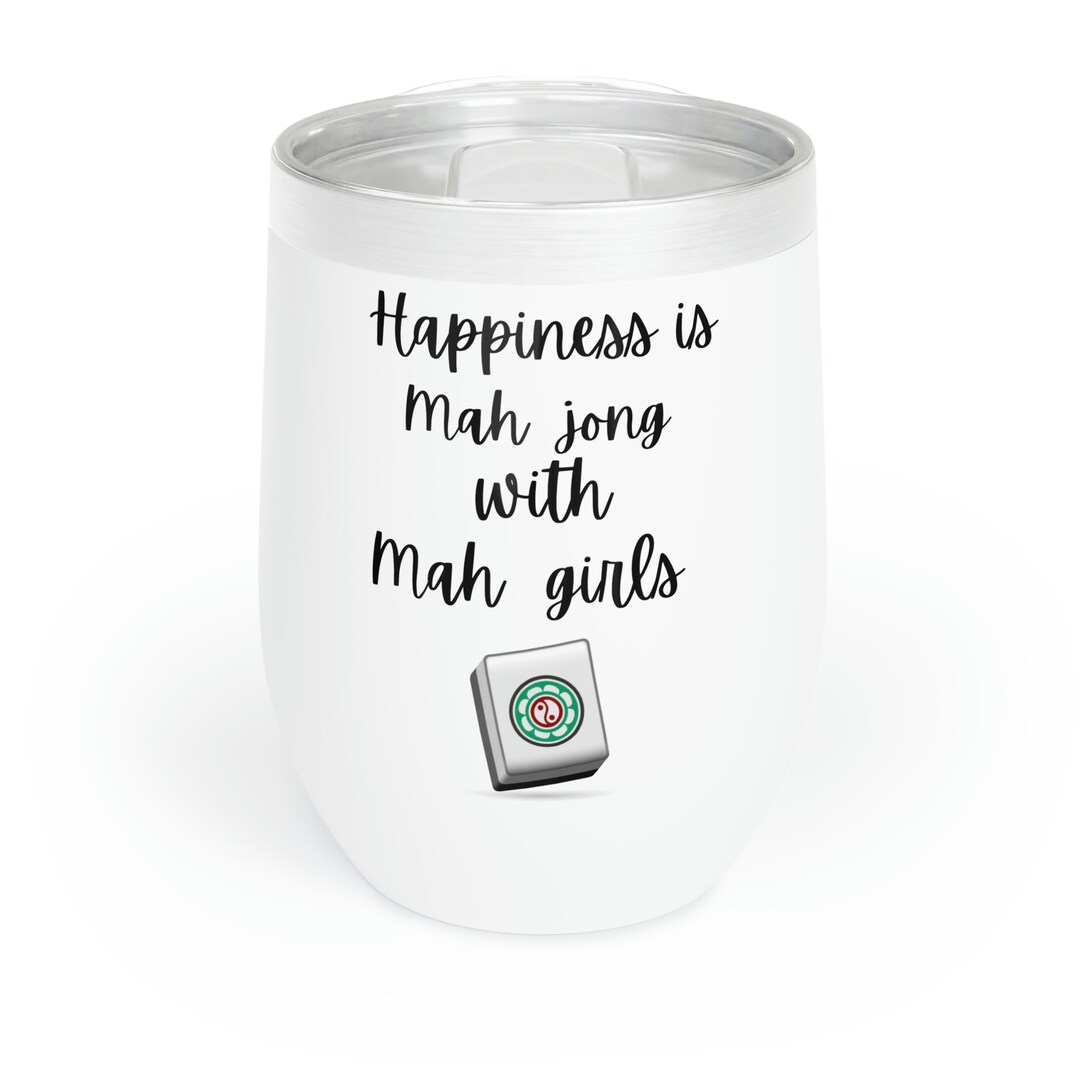 Mahjong Wine Tumbler, Mahjong With My Girls, Mahjong Gift, Mahjong ...