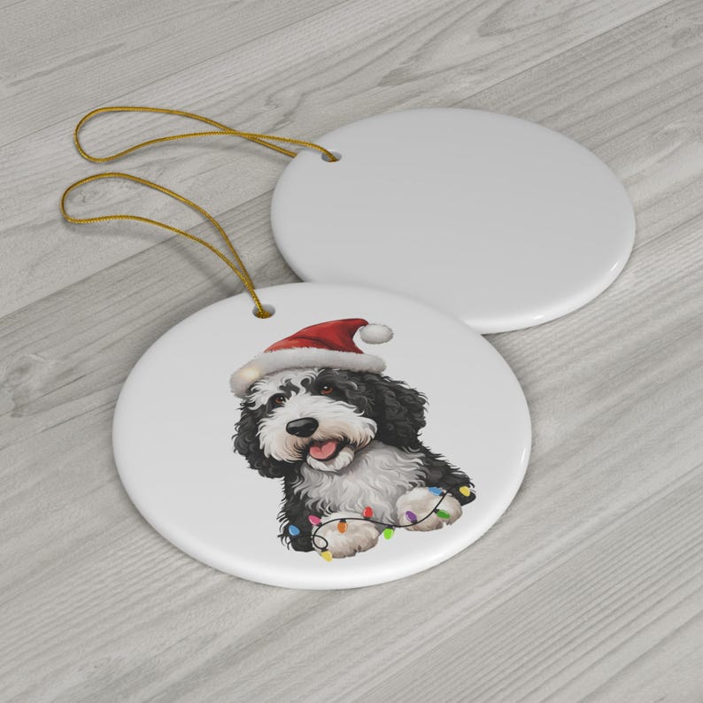 Sheepdoodle Ornament, Ceramic Ornament, Sheepadoodle, Sheedadoodle ...