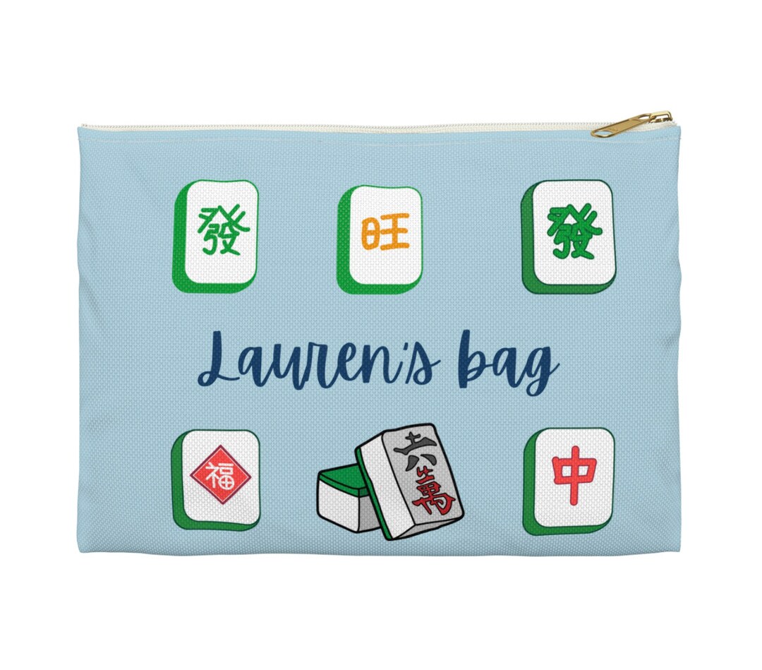 Custom Blue Mahjong Pouch Custom Mahjong Bag Custom Purse - Etsy