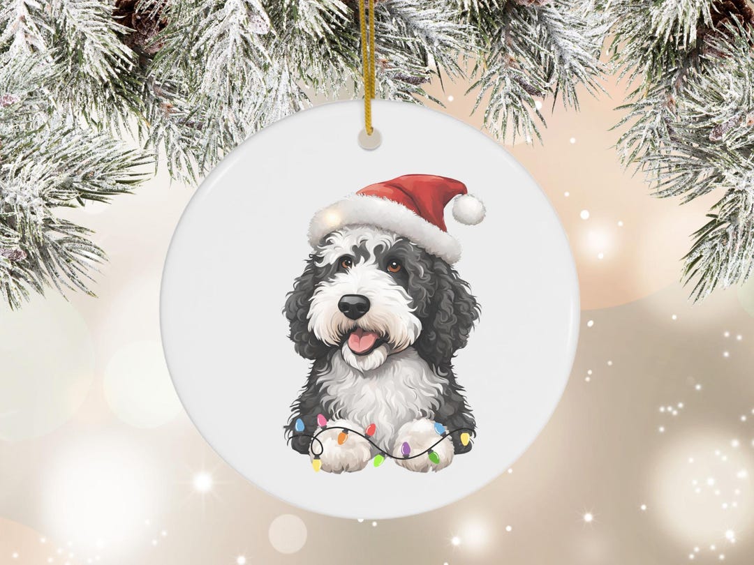 Sheepdoodle Ornament, Ceramic Ornament, Sheepadoodle, Sheedadoodle ...