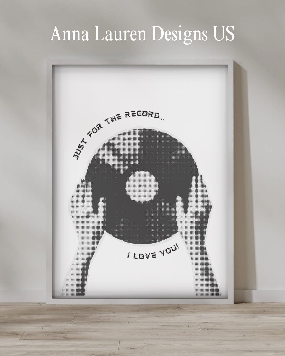 Just for the Record, Digital Wall Art Print for Home Decor, Png, Wall ...