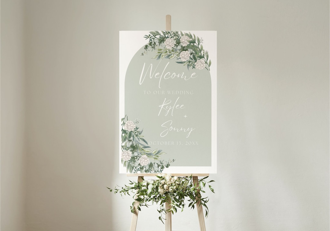 Wedding Welcome Sign Sage Green - Etsy