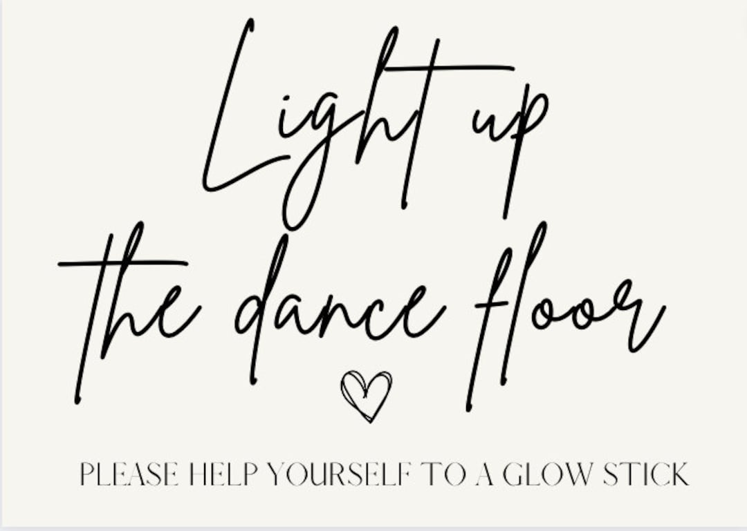 Editable Light up the Dancefloor Wedding Sign - Etsy