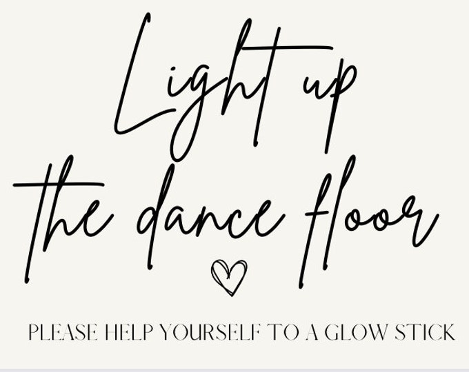 Editable Light up the Dancefloor Wedding Sign - Etsy