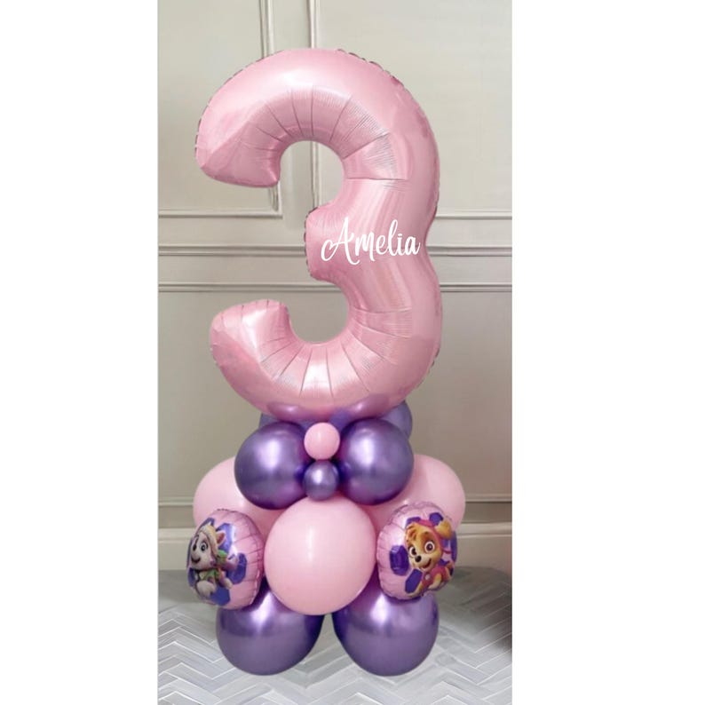 DIY Paw Patrol Skye Balloons Sculpture No Helium Girls Balloons ...
