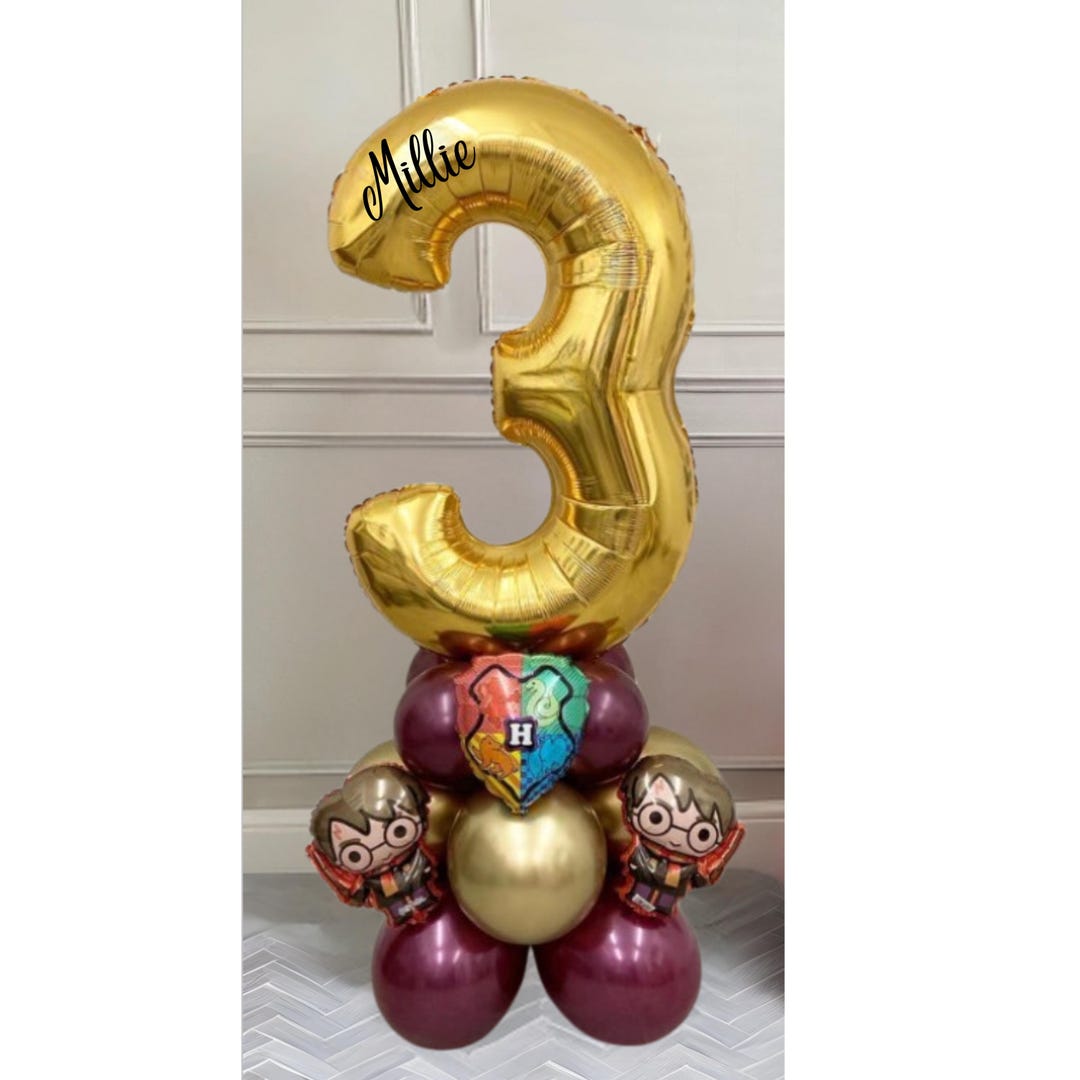 DIY Harry Potter Birthday Balloon Sculpture | Wizard Balloon Stack | No ...