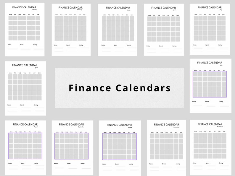 Finance Bundle, Budget Planner Templates, Savings Tracker,bill ...