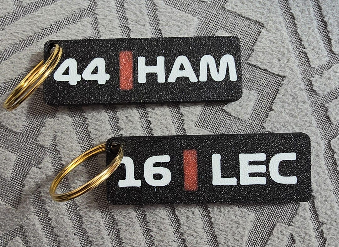 Charles Leclerc Lewis Hamilton Ferrari F1 Keychain Set | Formula 1 Gift ...